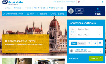 How to use the Czech Railways website cd.cz/eshop